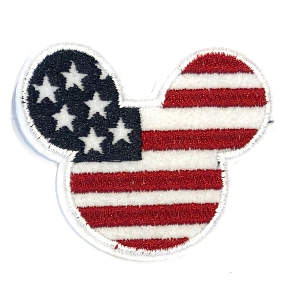 Accessories | Mickey Mouse Patch Iron On Disney Ears Usa Flag | Poshmark